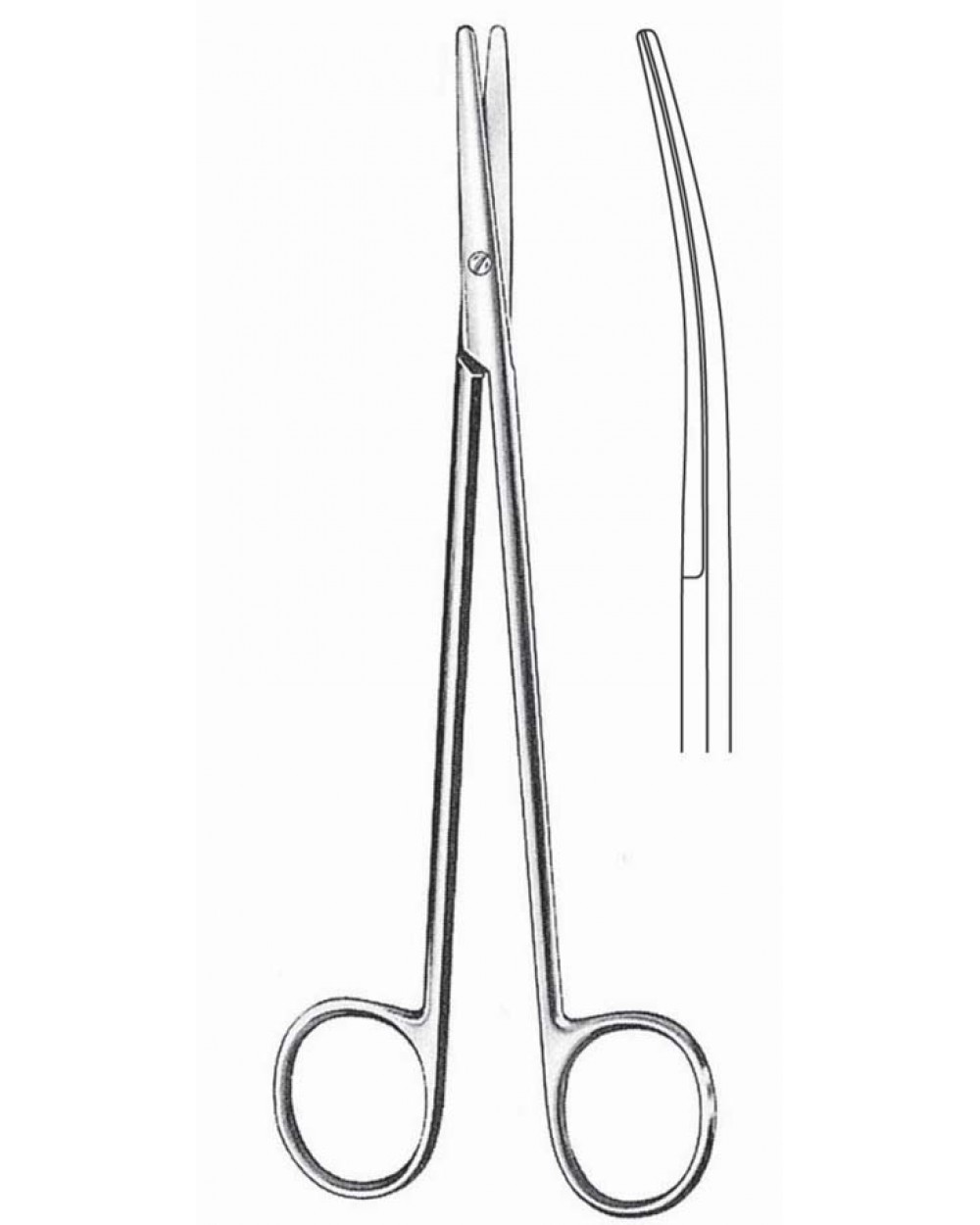 Dissecting Scissors, Metzenbaum-Nelson,Blunt/Blunt,Curved, 18 cm