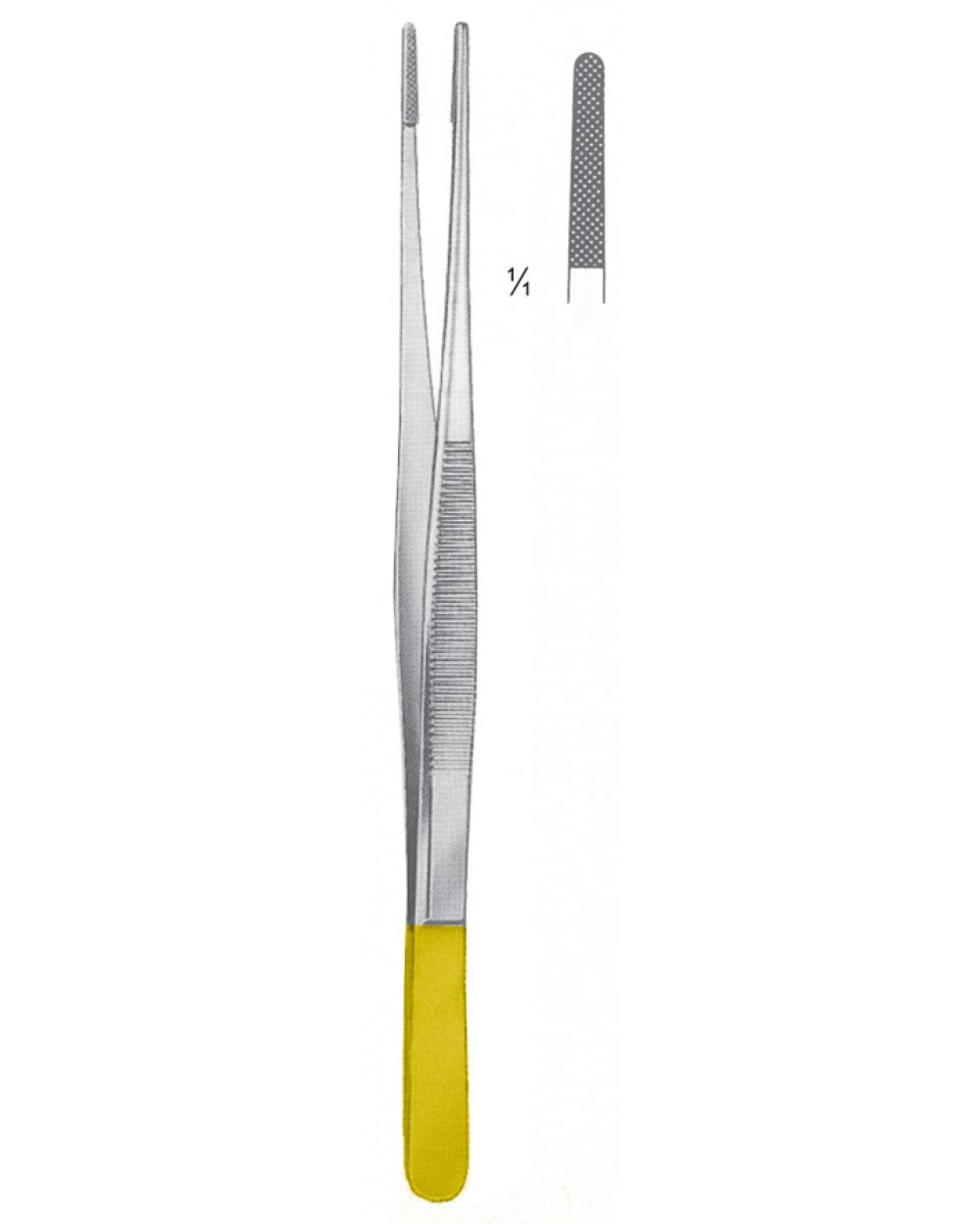 Dissecting Forceps, Tissue Forceps, Potts-Smith, 16 cm/6 ?? 0.5 mm