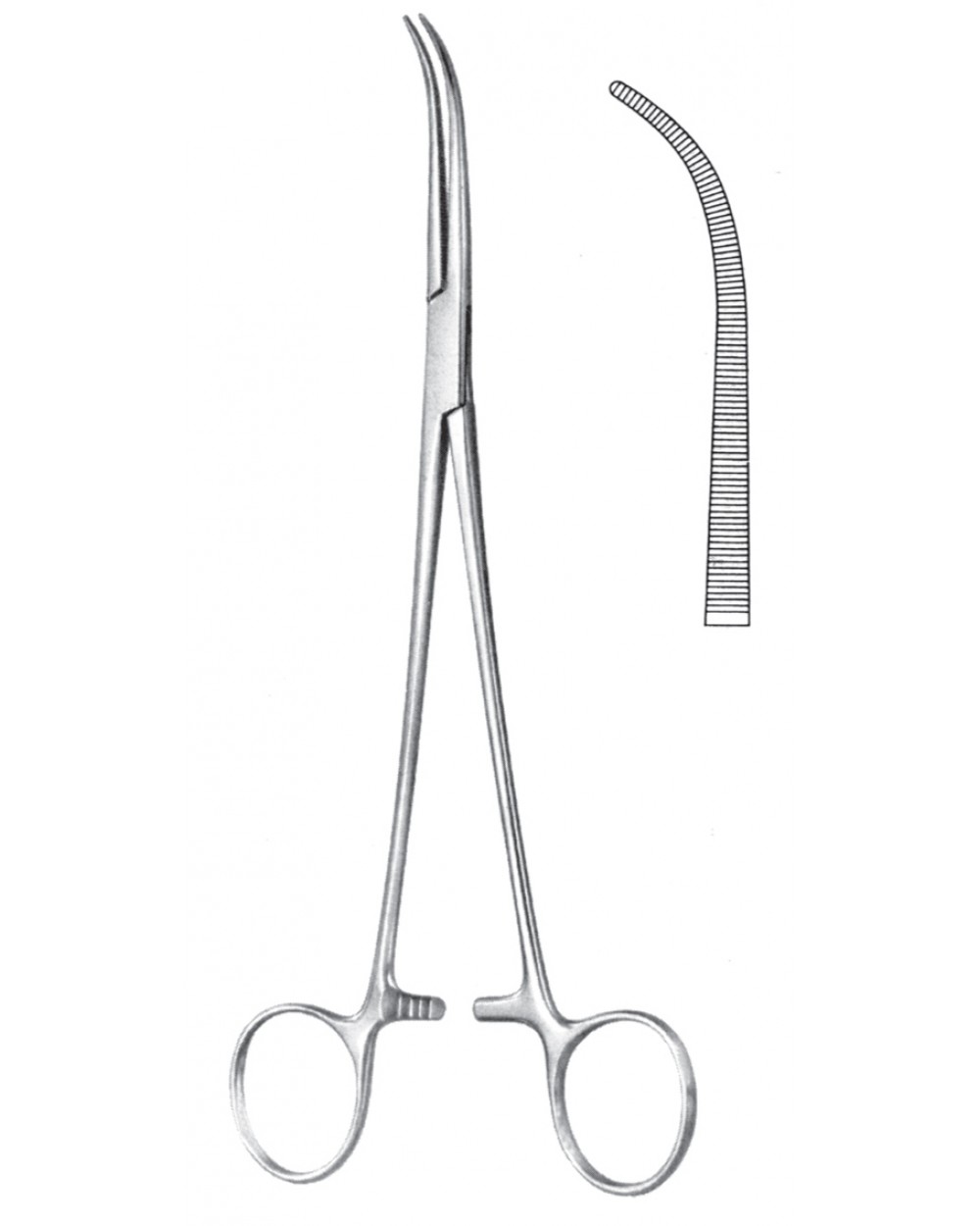 Dissecting and Ligature Forceps, Kelly, Fig.2, 22 cm/8