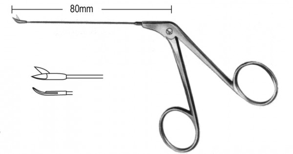 Micro Ear Scissors, Wullstein, 4.0 x 0.8 mm